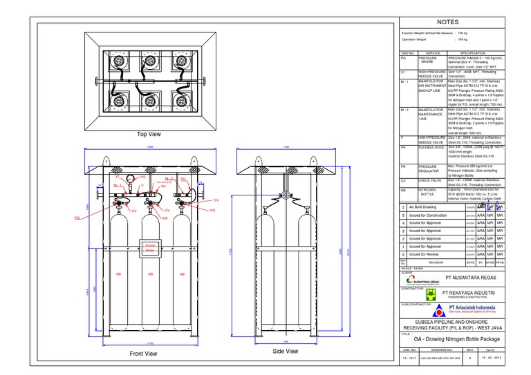GA Drawing - Nitrogen Manifold As Built Drawing-Layout2 | PDF