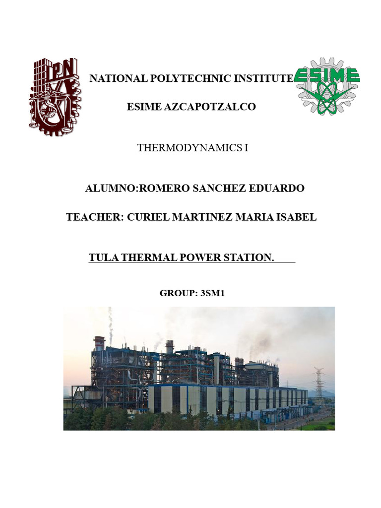 Tula Thermoelectric Power Plant | PDF | Steam | Power Station