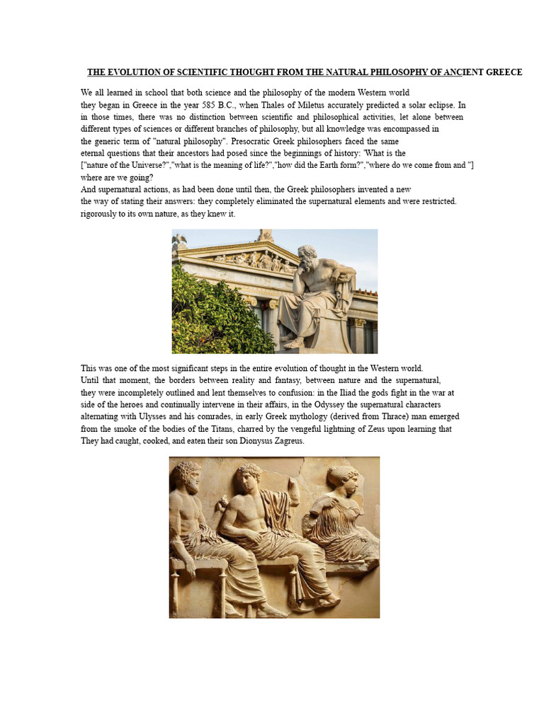 The Evolution of Scientific Thought From The Natural Philosophy of ...