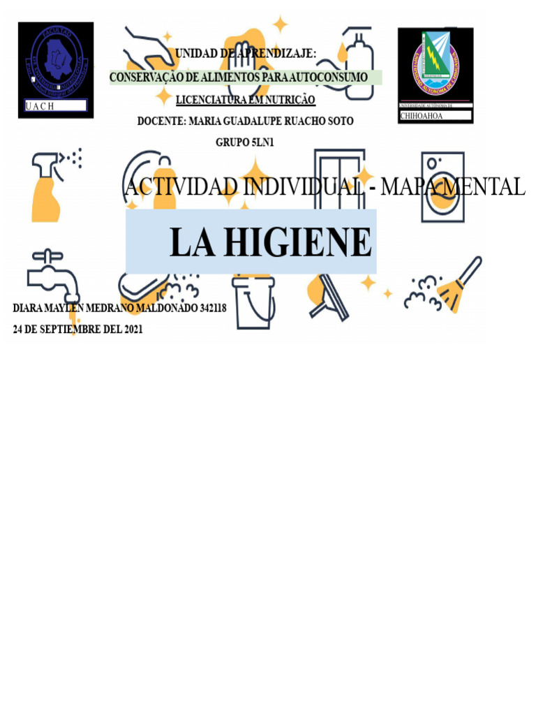 Higiene Na Cozinha Industrial - Mapa Mental | PDF