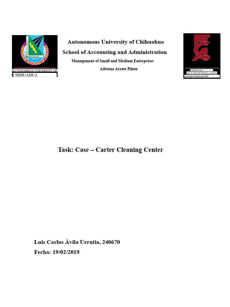 HR Challenges at Carter Cleaning Center | PDF | Business Economics ...