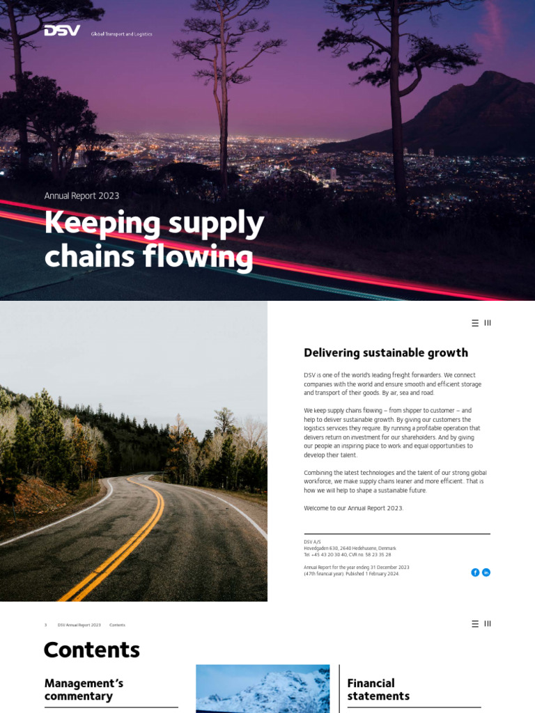 DSV Panalpina As - 2023 | PDF | Sustainability | Supply Chain