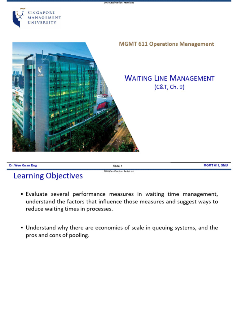 Session 5 Waiting Line Management_Post Class | PDF | Public Toilet ...