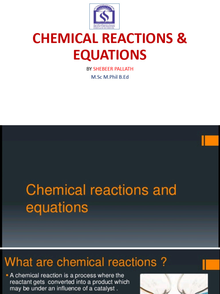Chemical Reactions and Equations | PDF