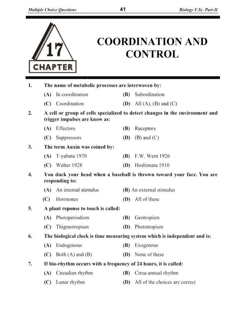 Chapter 17 Biology Notes 12th Class Mcqs | PDF