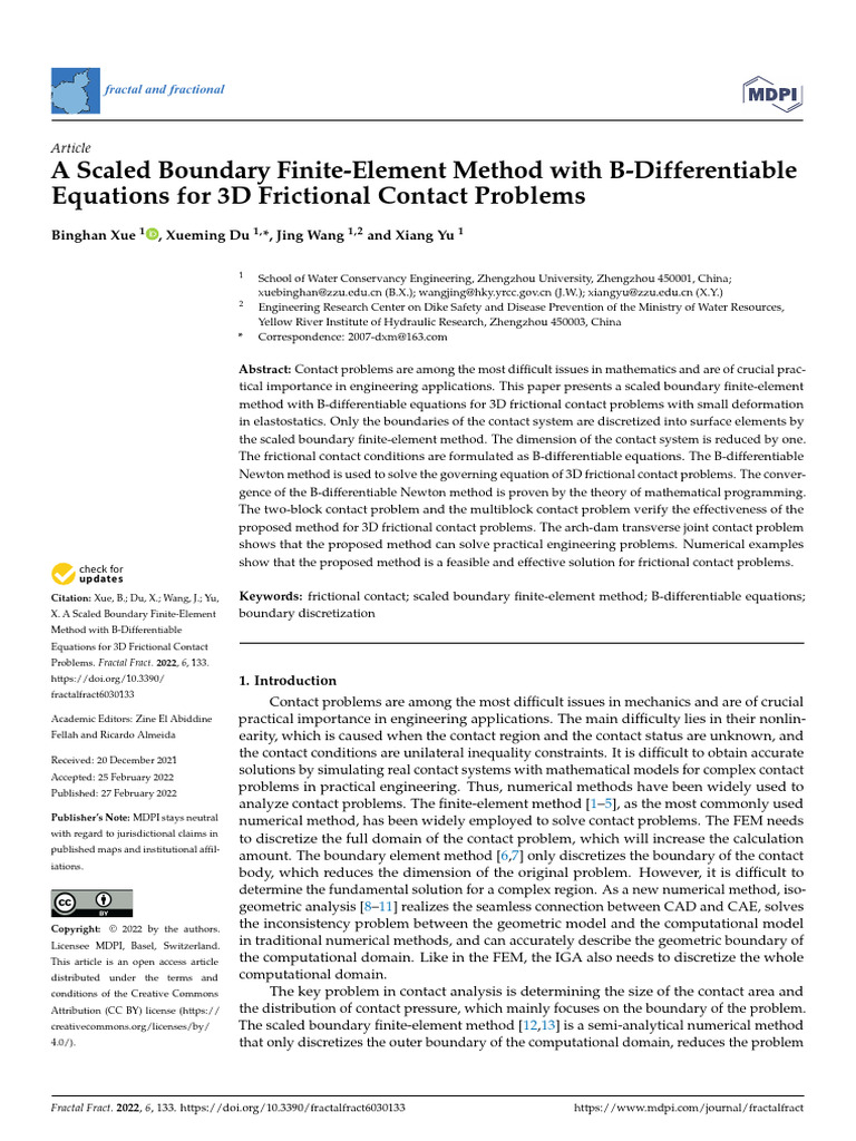 A Scaled Boundary Finite-Element Method With B-Differentiable | PDF ...