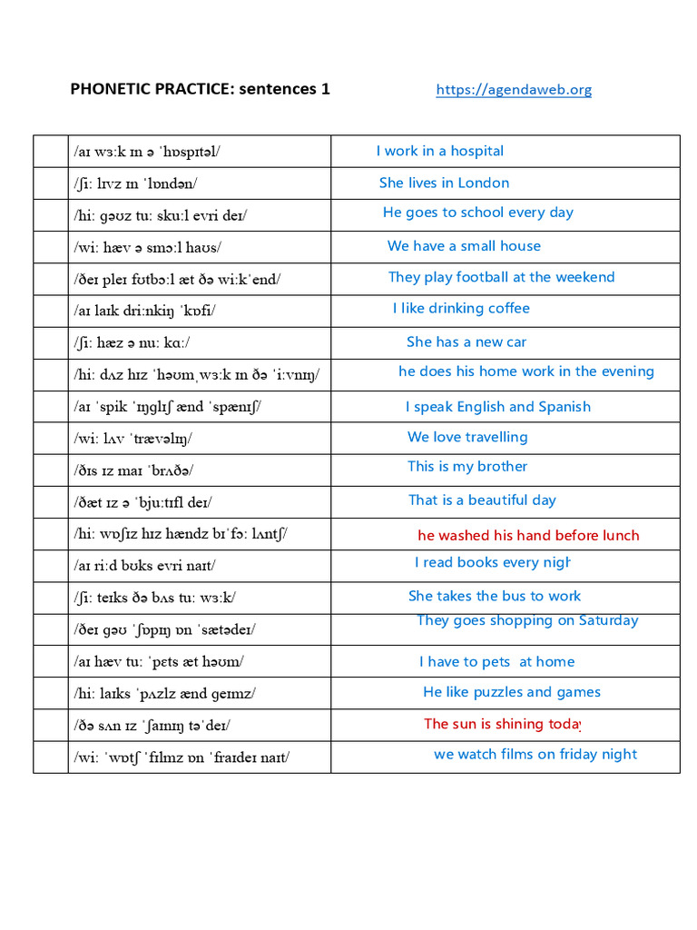 Phonetic Practice Sentences for ESL | PDF | Chess | Chess Theory