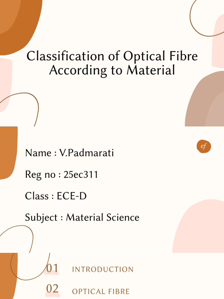 Optical Fibre Material Classification Guide | PDF