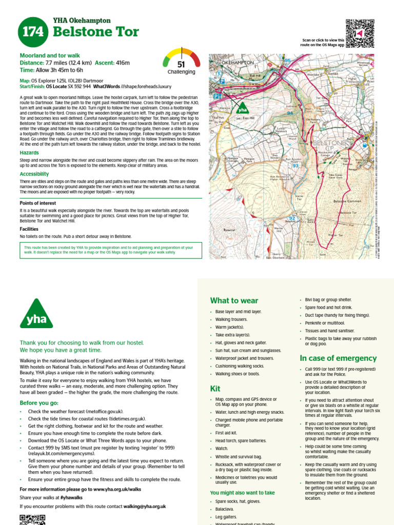 174 Yha Okehampton Hostel Belstone Tor | PDF