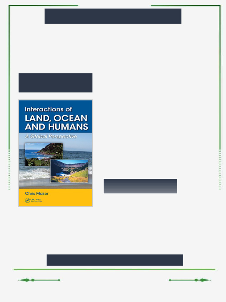 Interactions of Land Ocean and Humans A Global Perspective 1st Edition ...