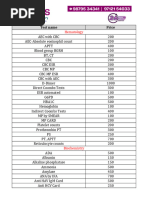 Pathology Lab Test Price List 2025 | PDF | Medical Specialties ...