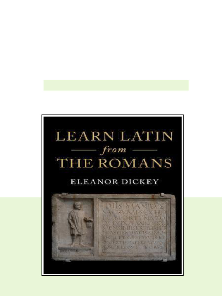 Learn Latin From The Romans Hardcover Eleanor Dickey newest edition ...