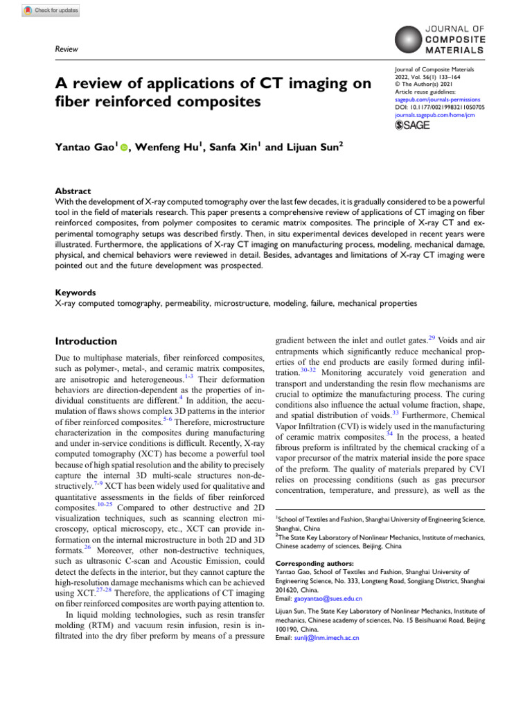 CT Imaging in Fiber Reinforced Composites | PDF | Composite Material ...