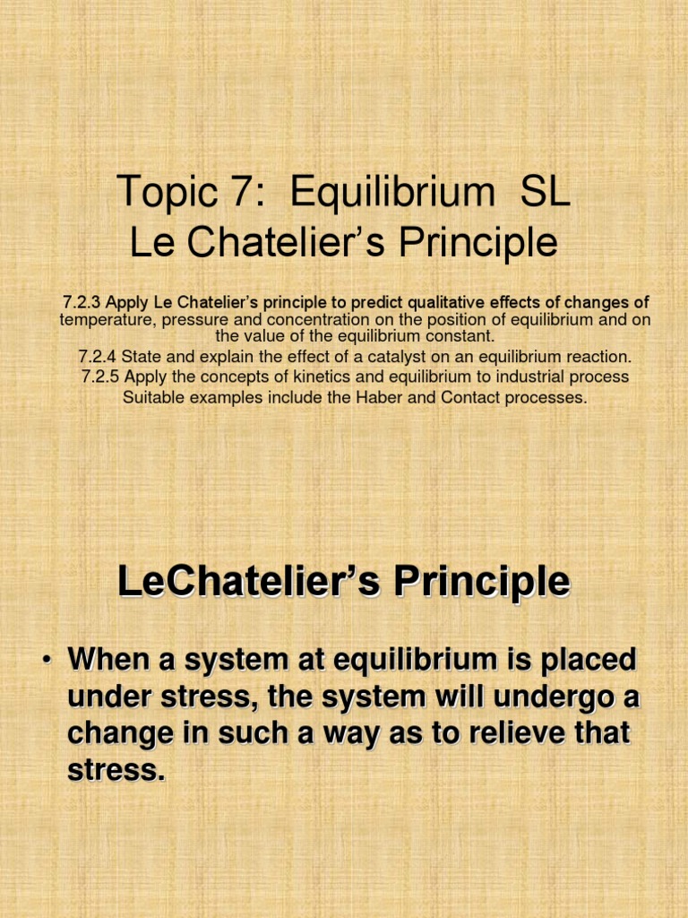Le Chatelier's Principle IB | Chemical Equilibrium | Chemical Engineering