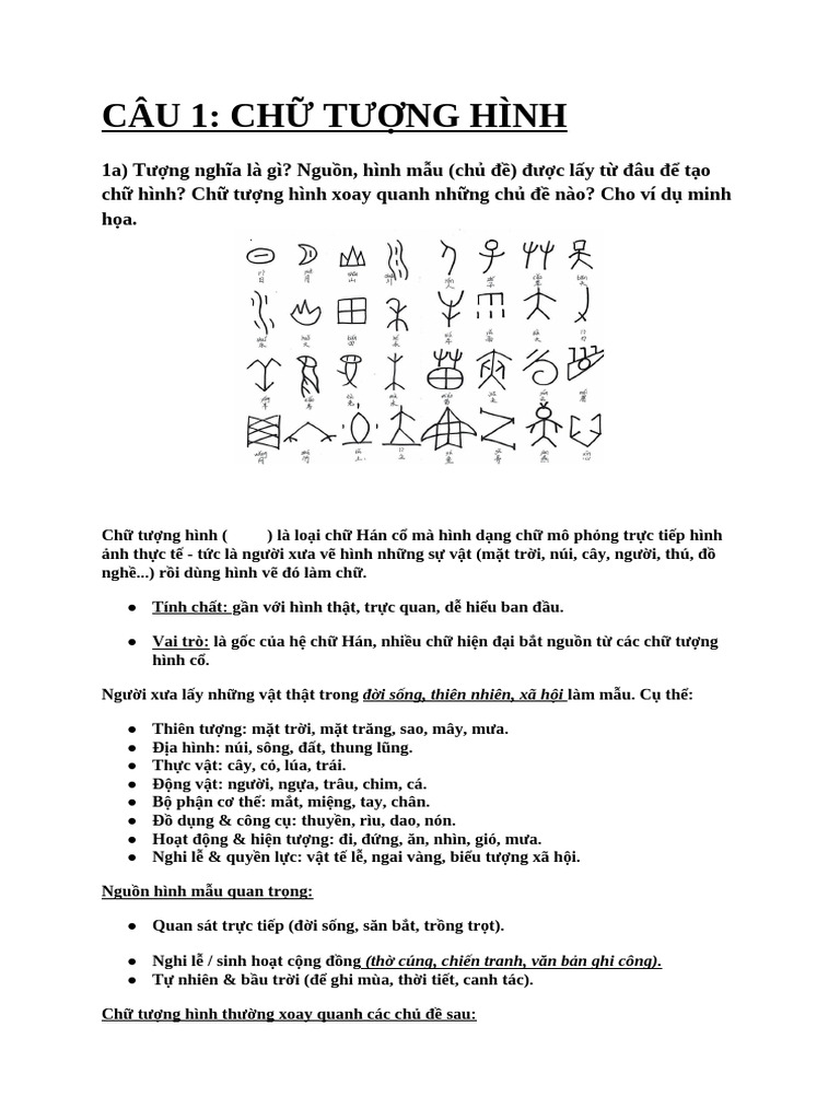 CHỮ-TƯỢNG-HÌNH | PDF