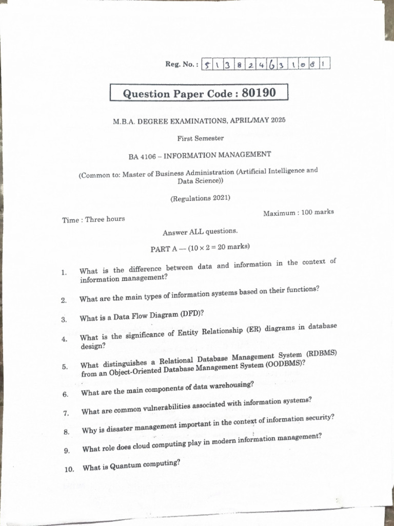 First Semester QP | PDF