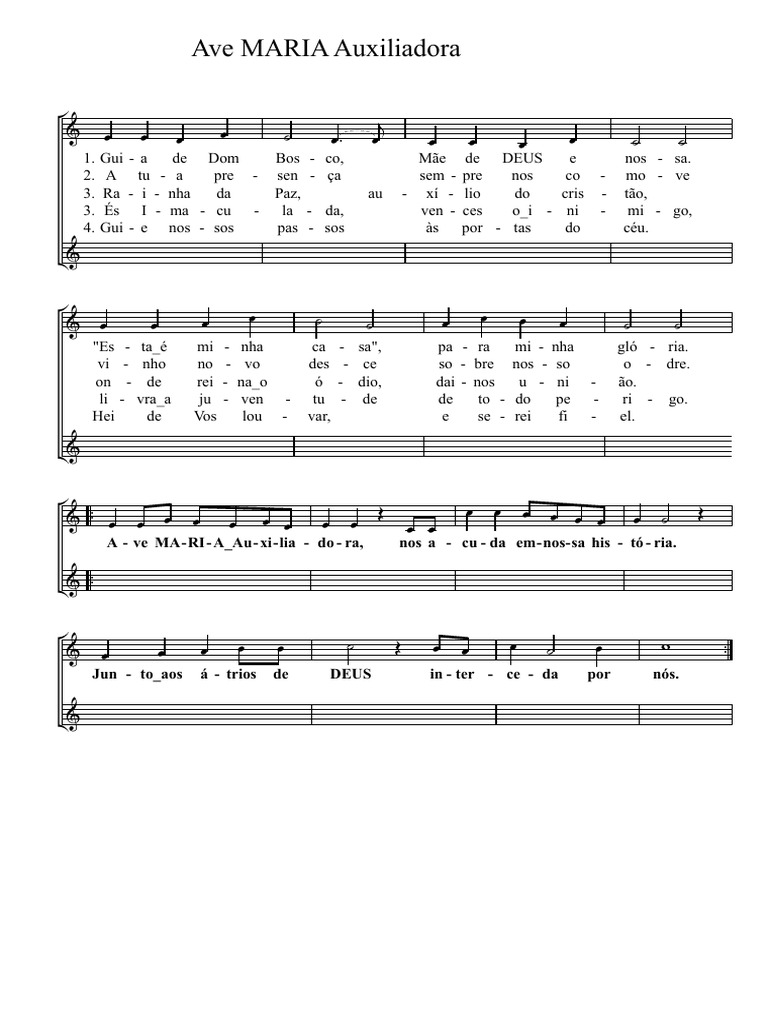 Ave MARIA Auxiliadora | PDF