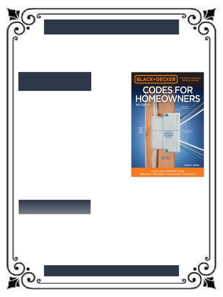 Black and Decker Codes for Homeowners 4th edition Electrical Plumbing ...