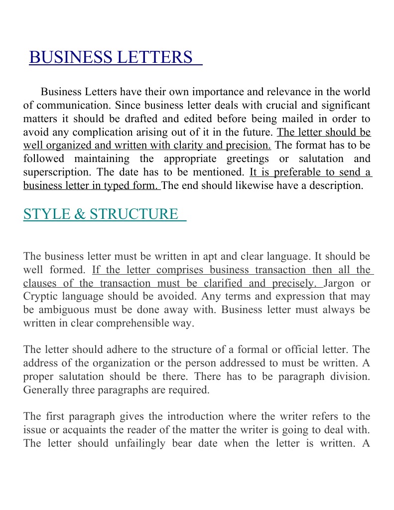 Essential Guide to Business Letters | PDF