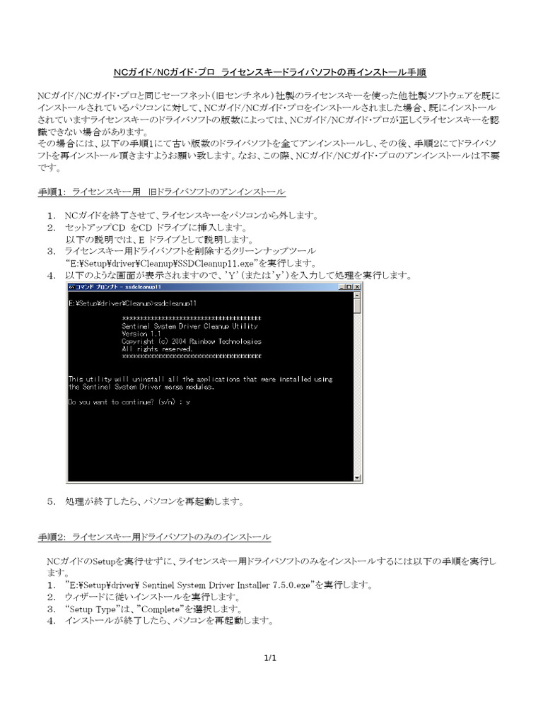 Driver Soft Reinstalling Procedure For License Key - JPN | PDF