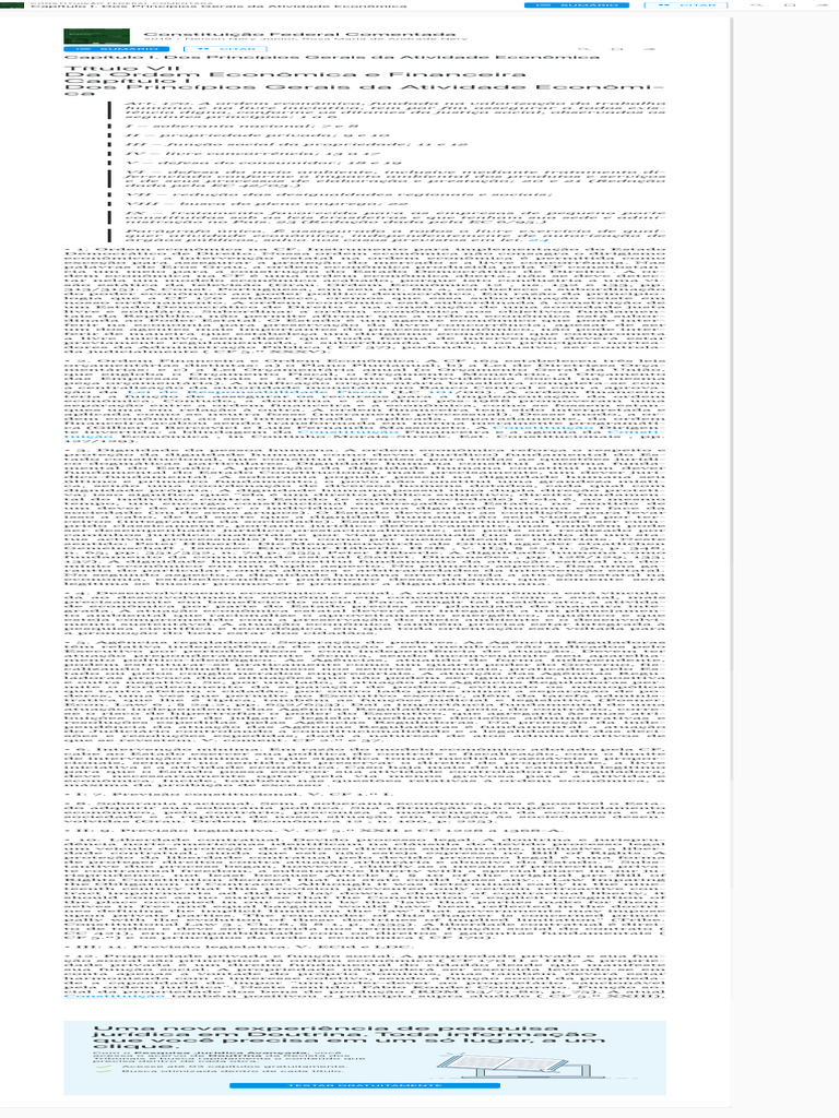 Art. 170 - Capítulo I. Dos Princípios Gerais da A… | PDF | Economia ...