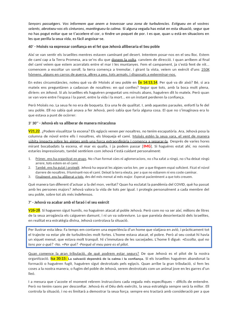 Aguanteu Ferms, Que Hui Veureu Com El Senyor Vos Salva | PDF