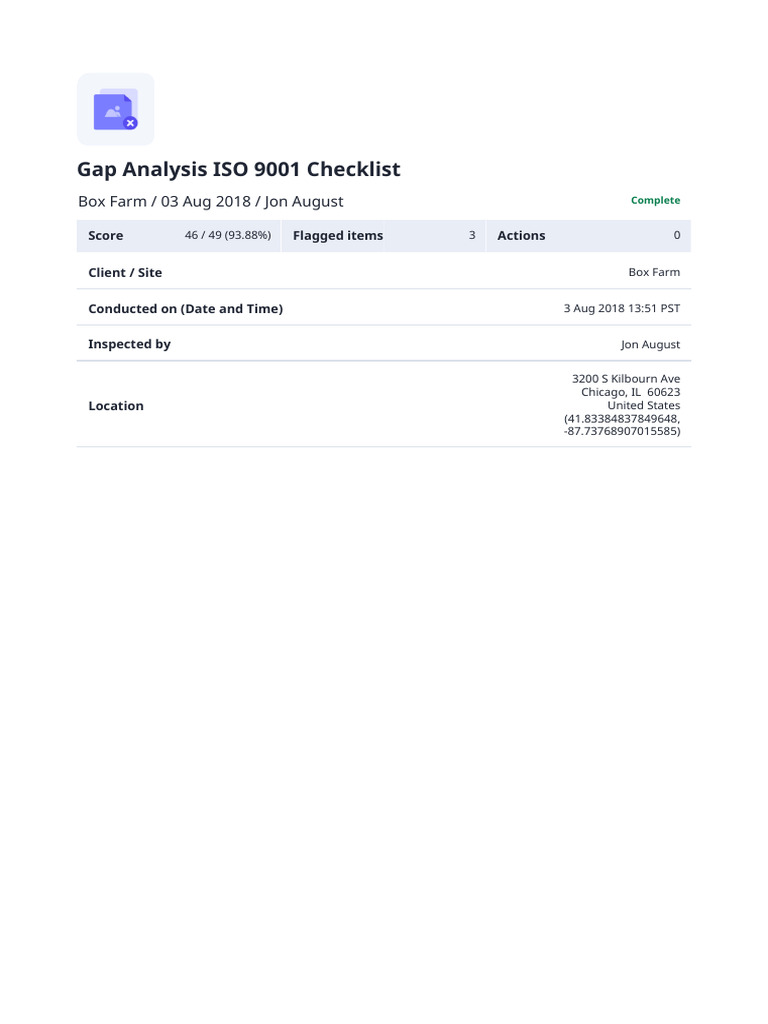 ISO 9001 Gap Analysis Checklist | PDF | Quality Management System | Audit