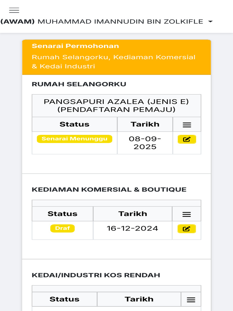Sistem Permohonan Hartanah Negeri Selangor | PDF