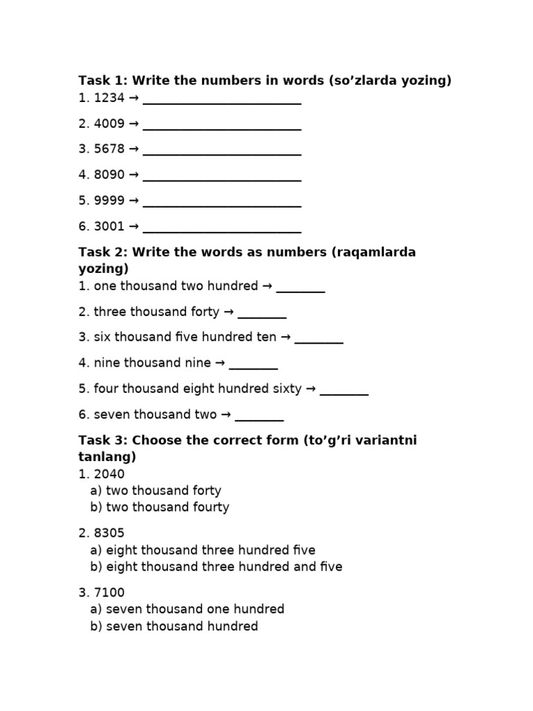 numbers 7-B | PDF