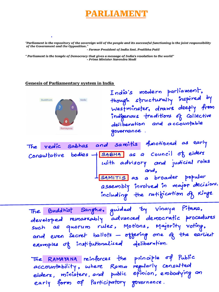 Parliament ENG Notes | PDF