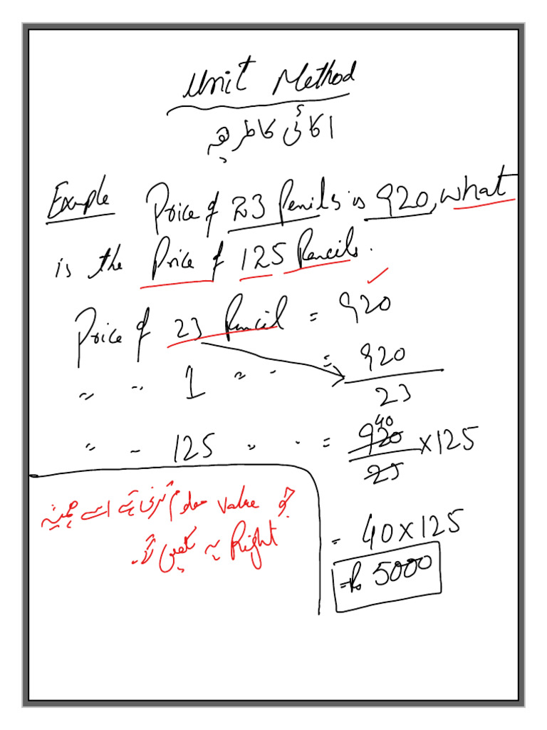 General Ability Unit Method+Clock Angle | PDF