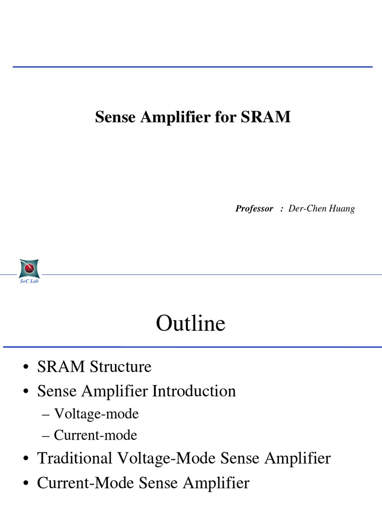 Sense Amplifier For SRAM | PDF | Amplifier | Capacitor