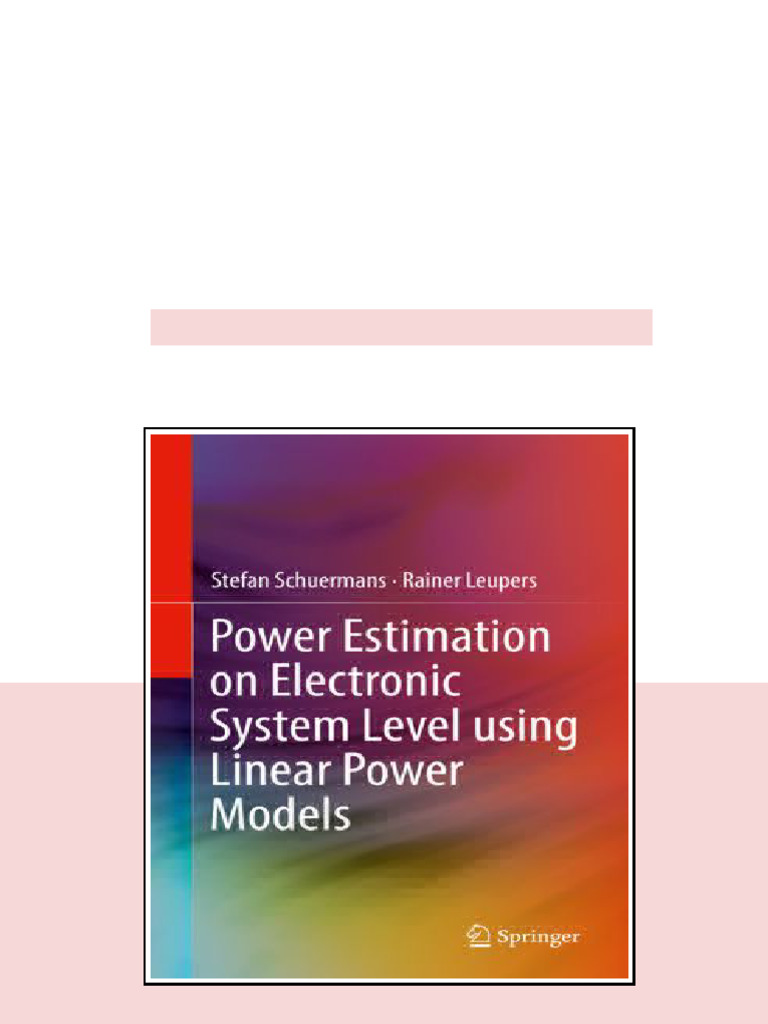 Power Estimation On Electronic System Level Using Linear Power Models ...