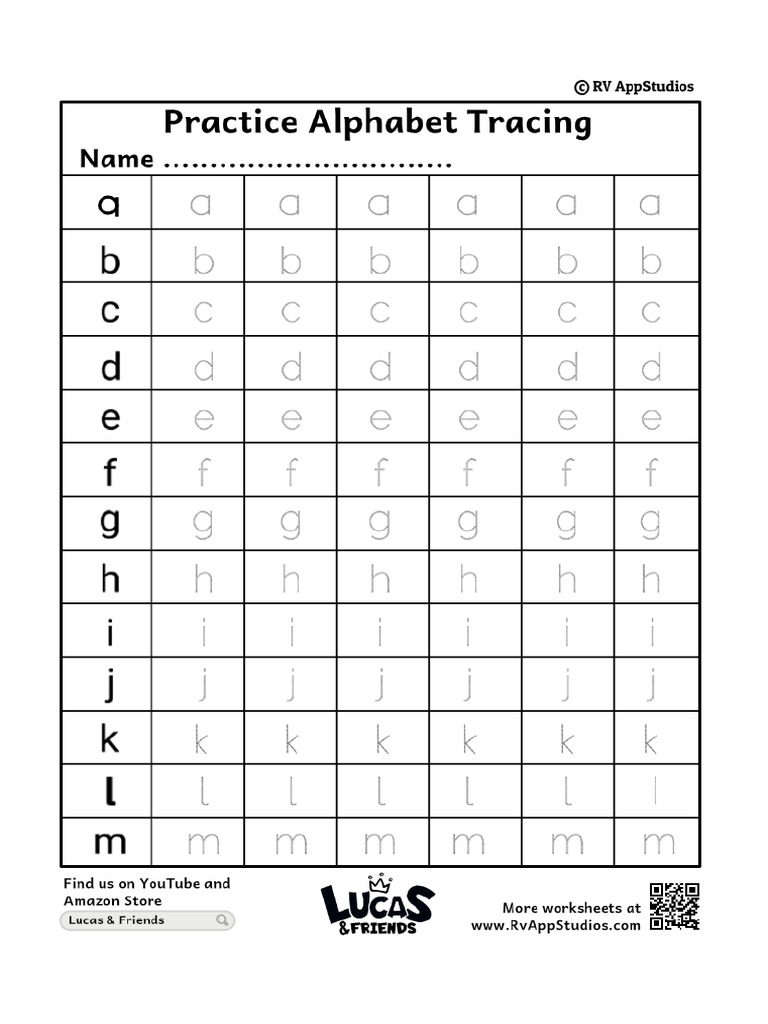 122 Free Printable Worksheets for Kids Practice Alphabet Tracing Small ...