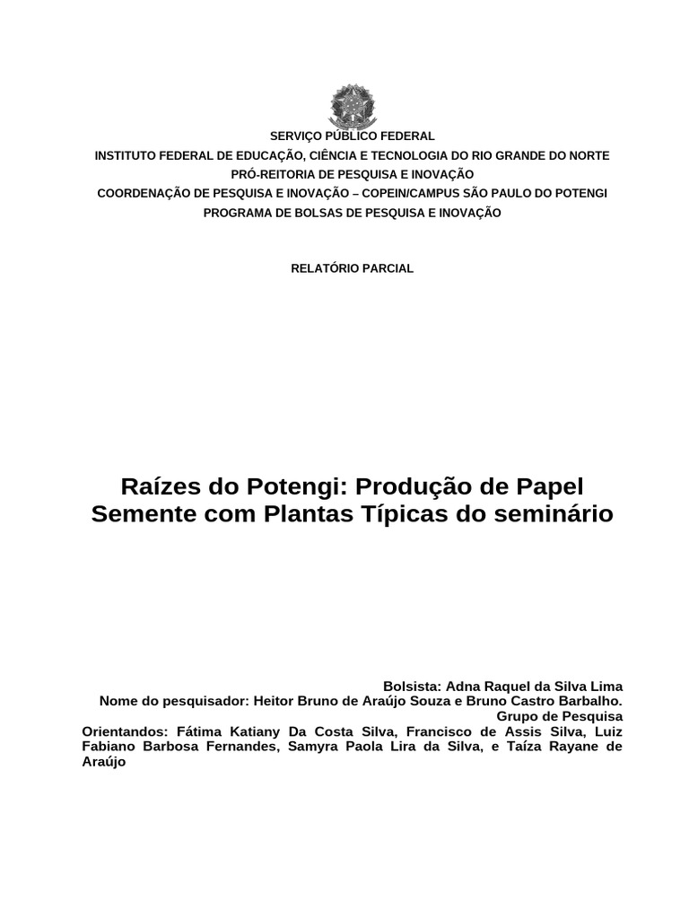 Modelo de Relatorio Final (2) | PDF
