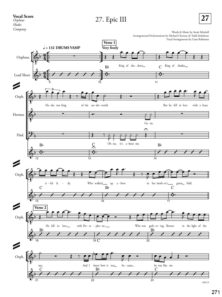 Epic III - Sheet Music | PDF