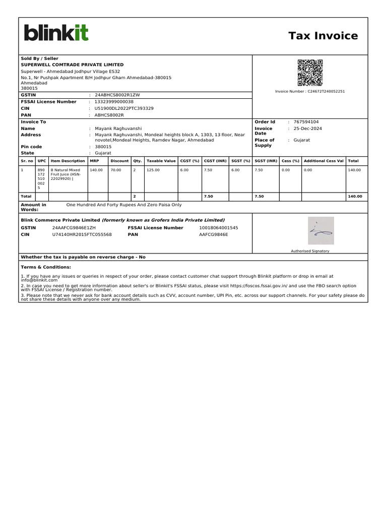 ForwardInvoice ORD087084810 | PDF | Invoice | Taxes