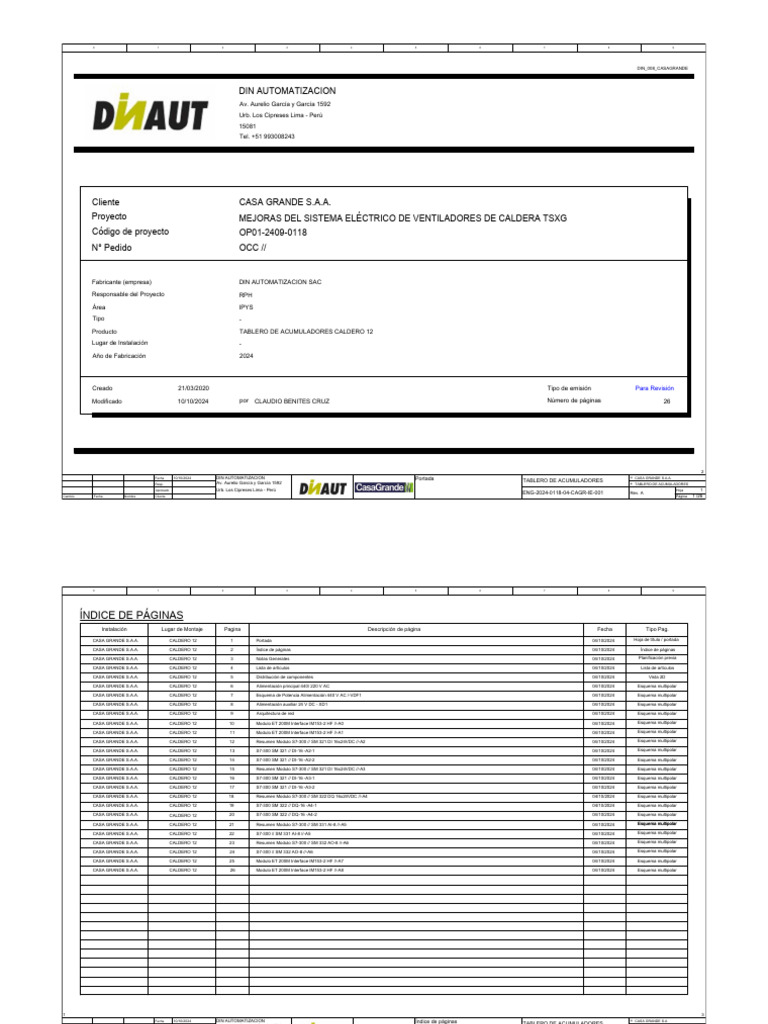 Tab.acumuladores Cladero 12 | PDF
