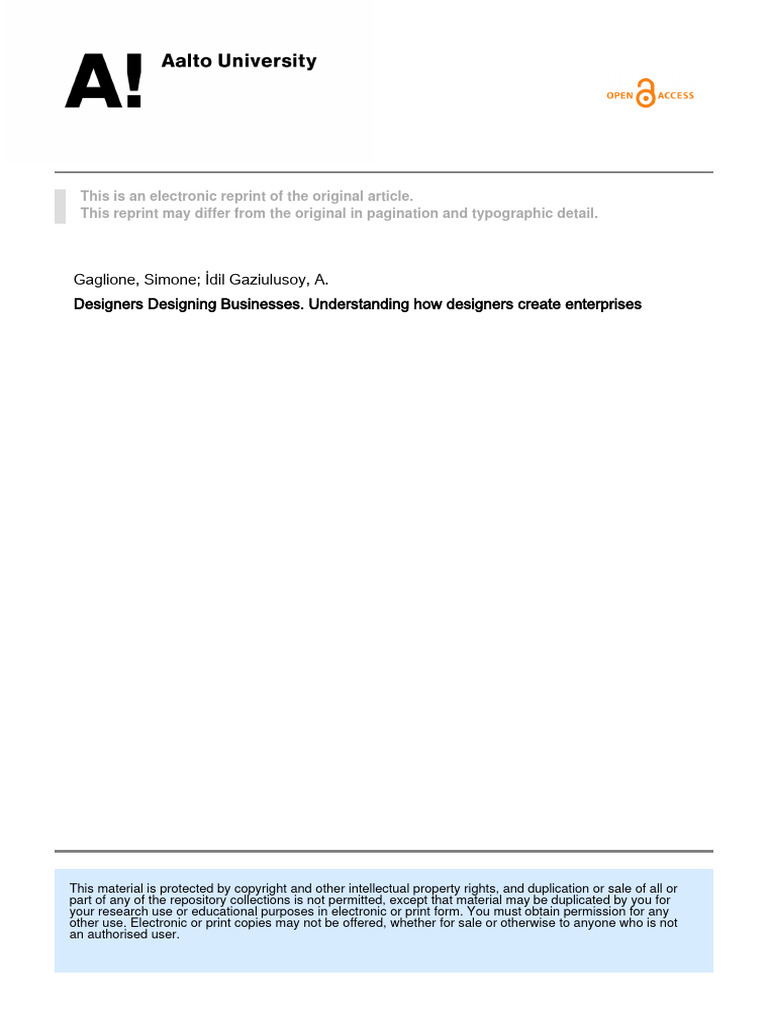 Design Journal - Designers_Designing_Businesses | PDF | Methodology ...