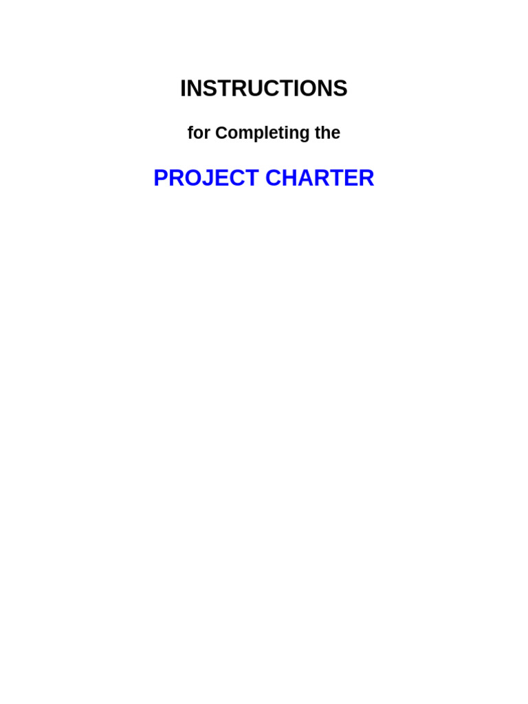 Project Charter Completion Guide | PDF | Software | Total Cost Of Ownership