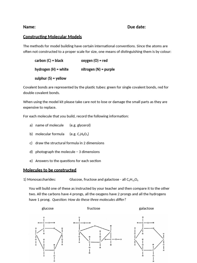 Molecular Model Building Guide | PDF