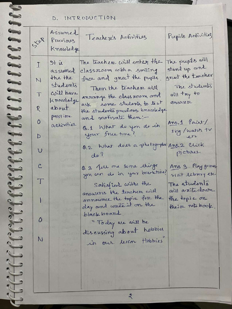 B ED Lesson Plan English Method Pedagogy - Compressed | PDF