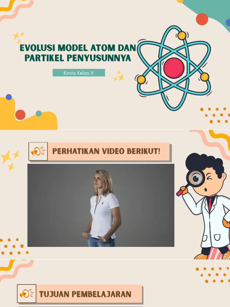 Evolusi Model Atom Dan Partikel Penyusunnya | PDF