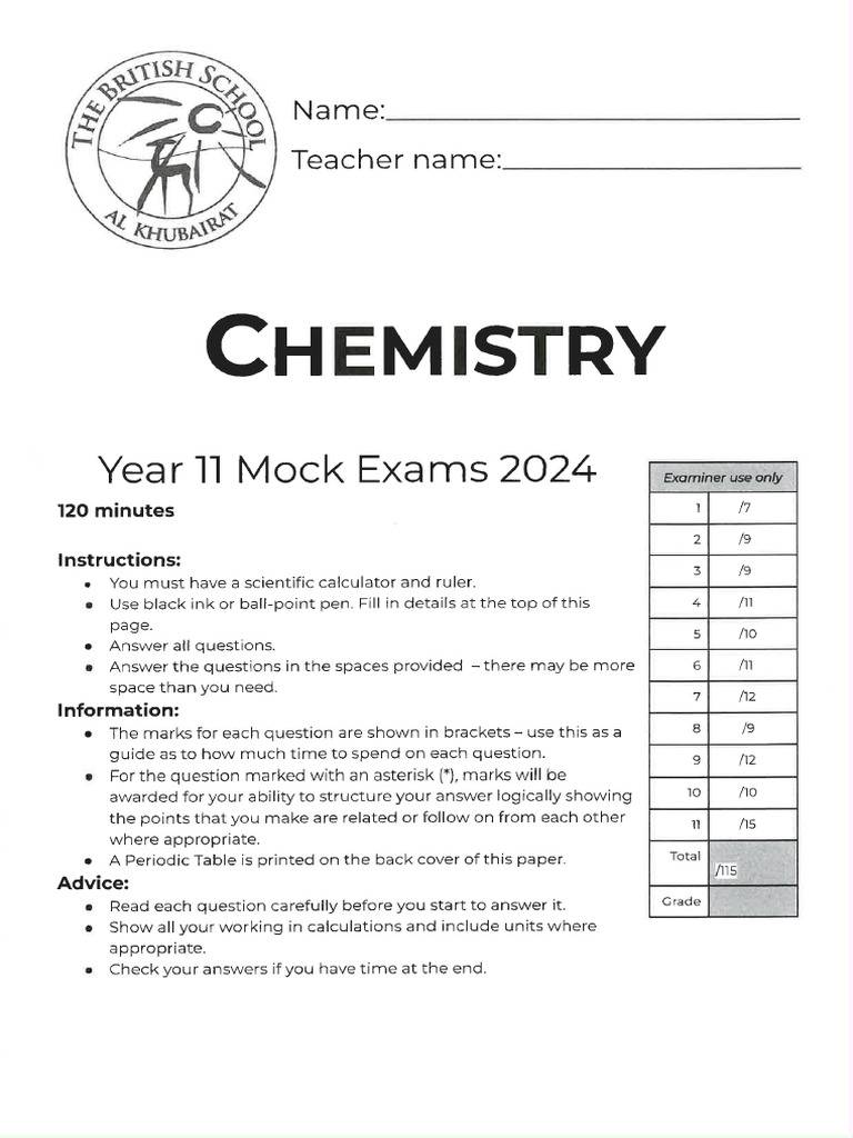 Gcse Mock 2024 | PDF