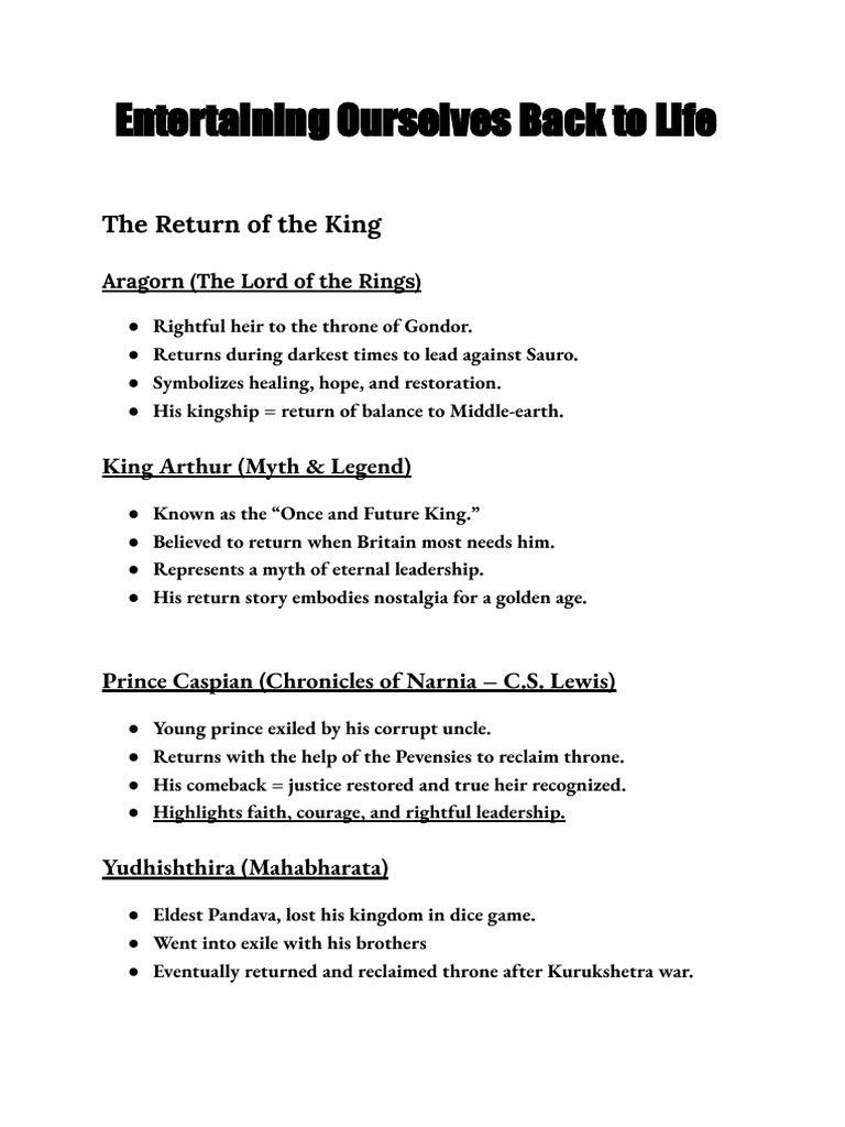 Entertaining Ourselves Back To Life | PDF