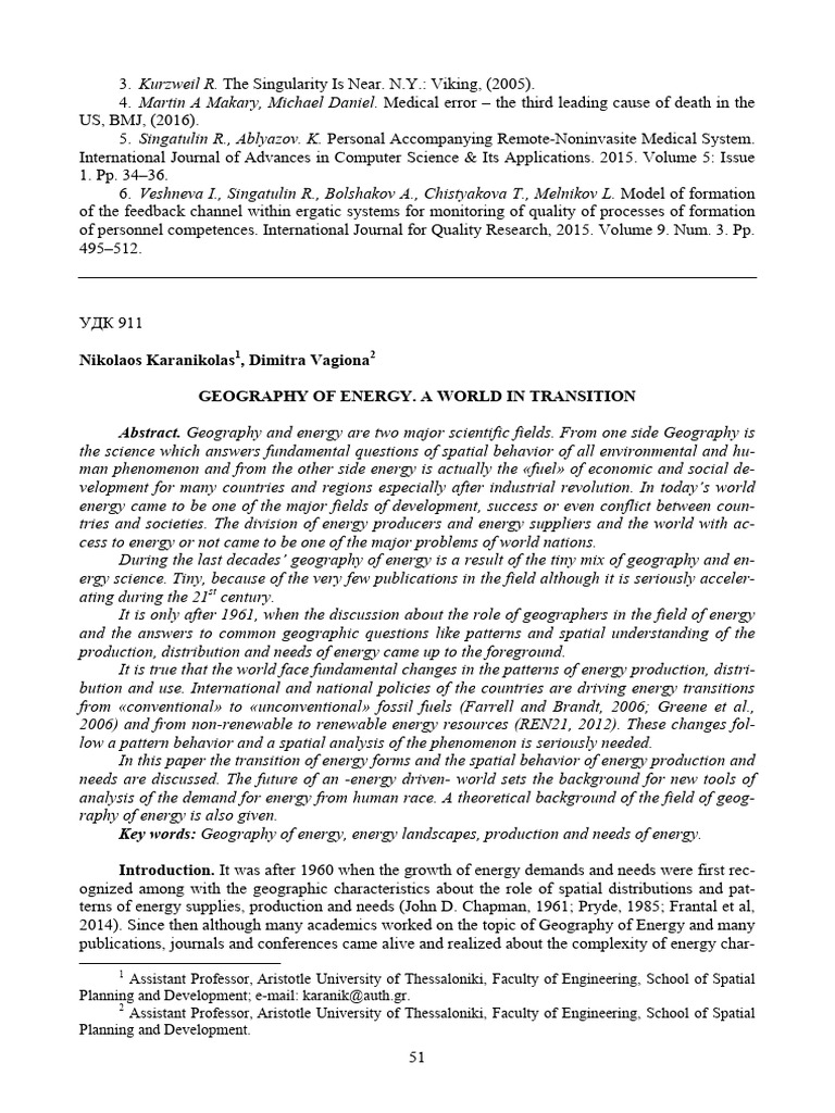 Geography of Energy: Global Transitions | PDF | Geography | Energy ...
