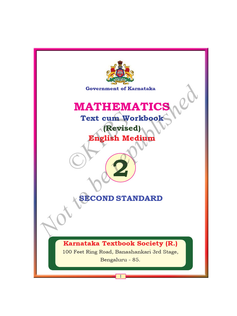 Karnataka Board Class 2 Maths Textbook English | PDF | Shape ...