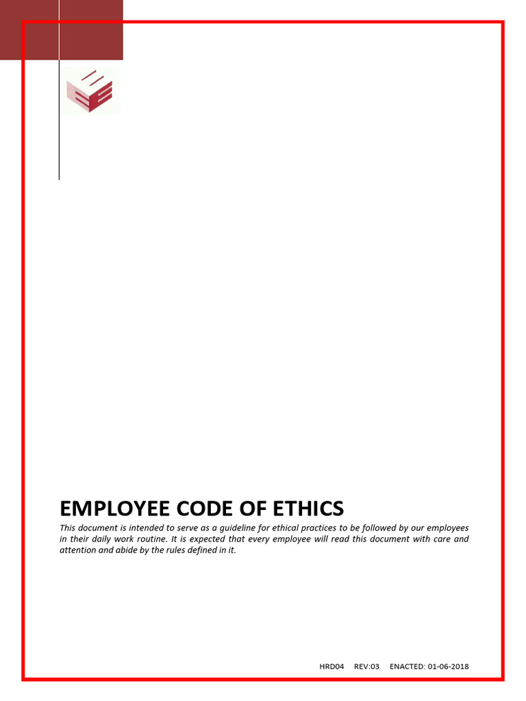 HRD04-1-Code of Ethics June 2018 | PDF | Harassment | Employment