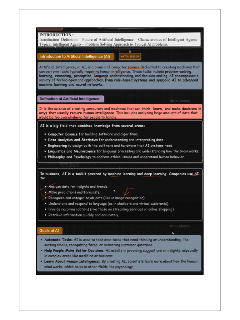 ai unit 1 atom | PDF