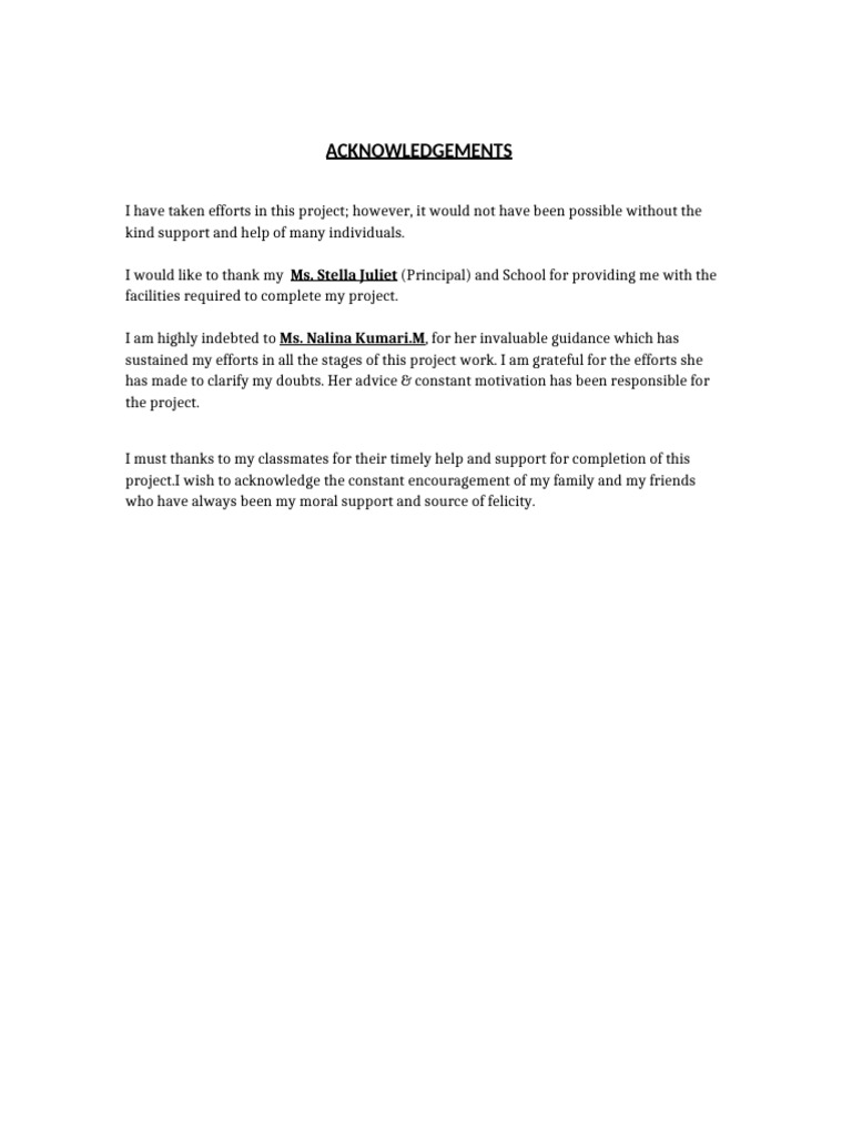 Acknowledgement_Nidhish Economics | PDF